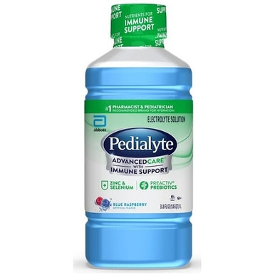 Pedialyte Advanced Care Blue Raspberry Flavored Electrolyte Solution, 1 ...