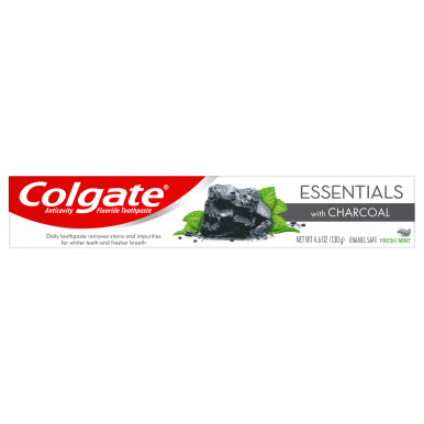 Colgate Essentials With Charcoal Toothpaste, 4.6 Ounces, 24 Per Case