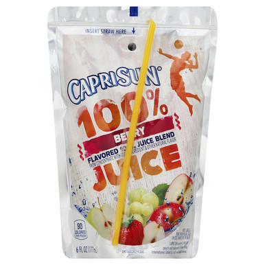 Capri Sun 100% Berry Juice, 6 Fluid Ounce, 40 Per Case