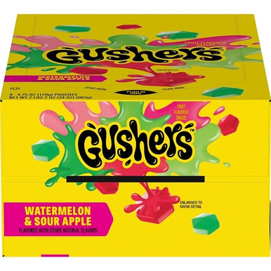 Gushers Watermelon And Sour Apple Fruit Flavored Snacks, 4.25 Ounce, 8 ...