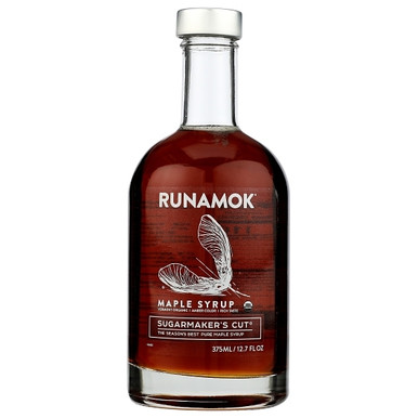 Runamok Maple Organic Sugarmaker's Cut Amber Rich Pure Maple Syrup, 375 ...