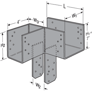 ECCLLQ666SDS End Column Cap L-Shaped, Quick-Install