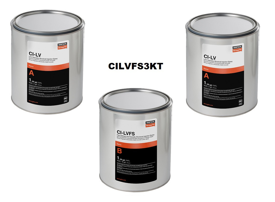 CILVFS3KT Fast-Setting Low-Viscosity Structural Injection Epoxy Bulk Kit