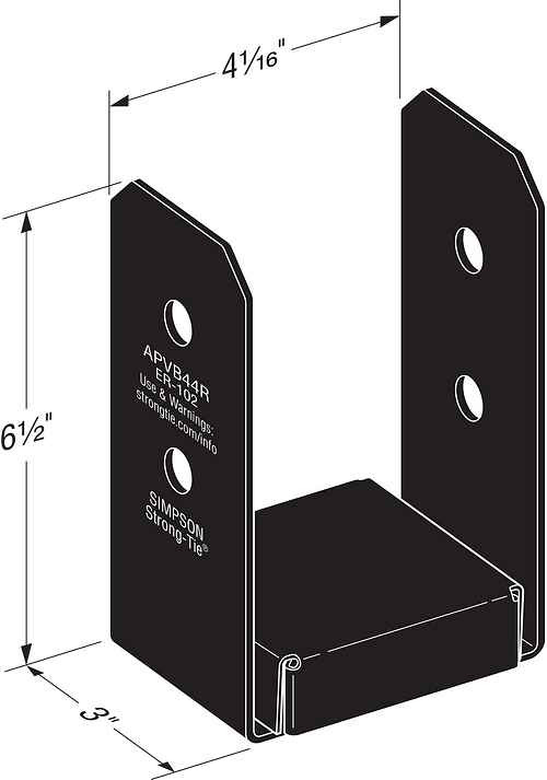APVB44R Adjustable Post Base Rough
