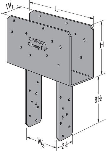 CCQ4.62-5.50HDG Column Cap, Quick Install
