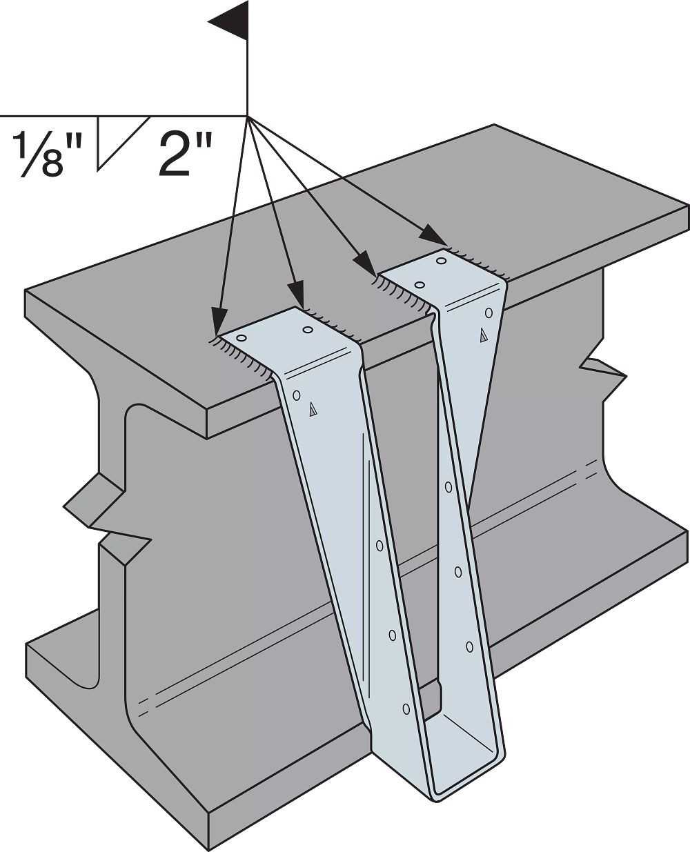 S/LBV4.18X CFS Joist Hanger (Choose Height)