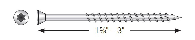 T07225FT70TN01 Trim-Head Screw, 6-Lobe Drive (70pc Pack) Tan01