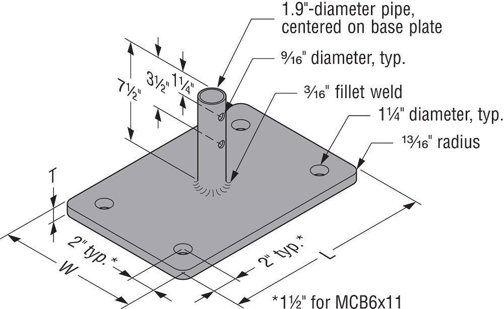 MCB8X14 Mass Timber Column Base