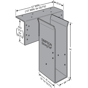 HGLTV7.12 Heavy Top-Flange Hanger for Engineered Lumber (SCL) (Choose ...