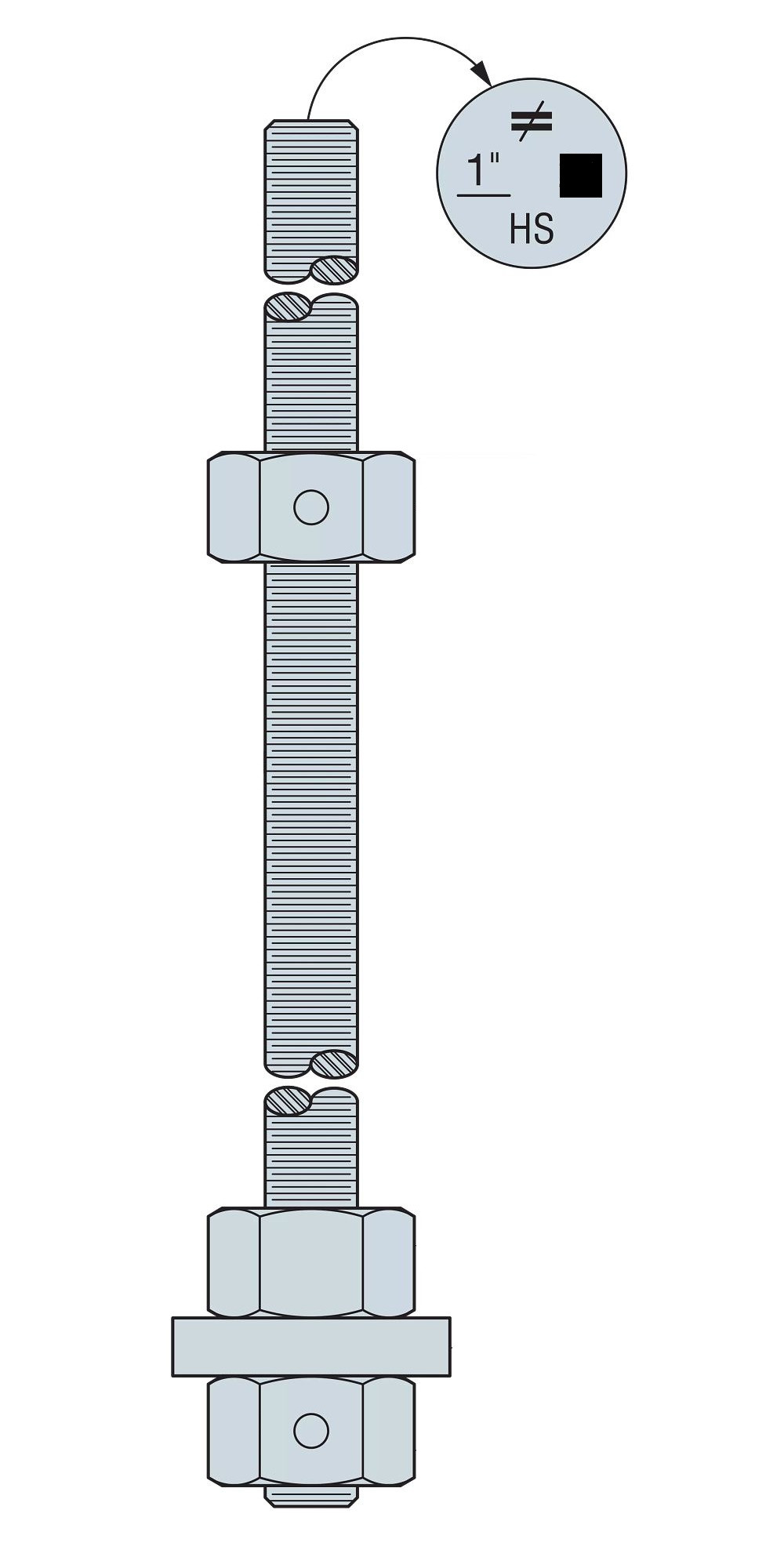 WSWH-AB1X24HS Wood Strong Wall HS Anchor Bolt