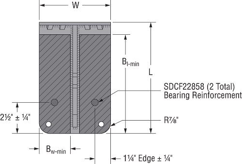 HSKP5.75X17 Heavy Seated Knife Plate Hanger
