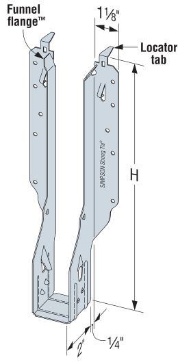 IUS3.56/16 I-Joist Hybrid Hanger with Snap-In Feature