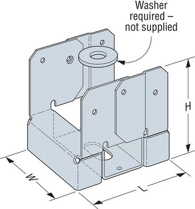 ABA24-2Z Adjustable Post Base