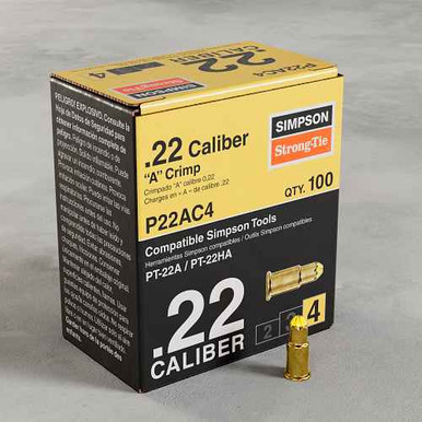 P22AC4 .22 Caliber "A" Crimp Load - Single Shot Yellow (L4) (Pack of ...