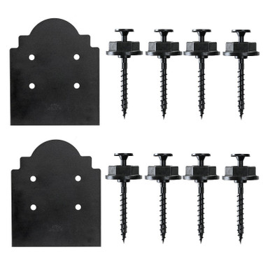 APB1010DSP Decorative Post Base Side Plate (Box of 2pcs) w/ Fasteners