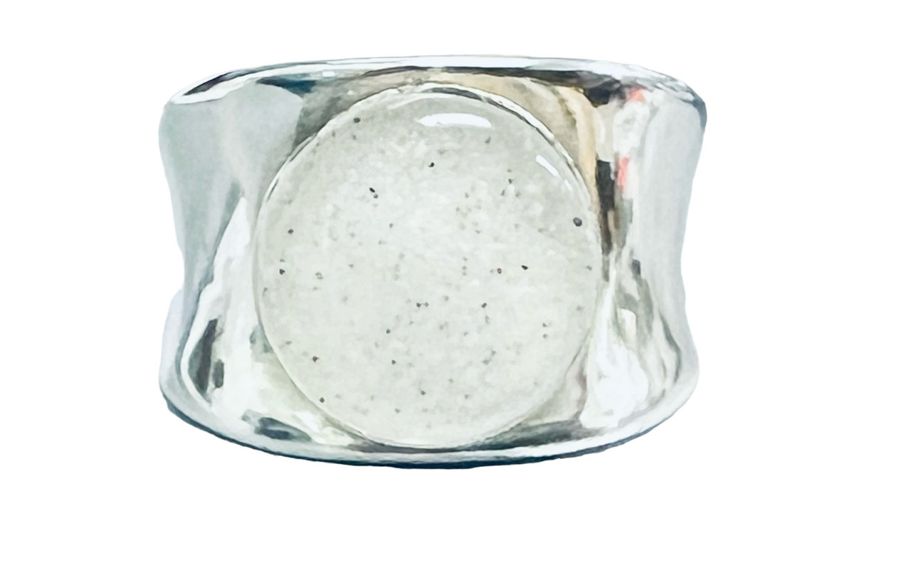 Siesta Key Beach Sand Round Bezel Ring SAND67 | Silver City Sarasota.