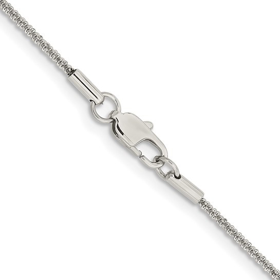 Sterling Silver Diamond cut cyclone chain CP6122 | Silver City Sarasota.