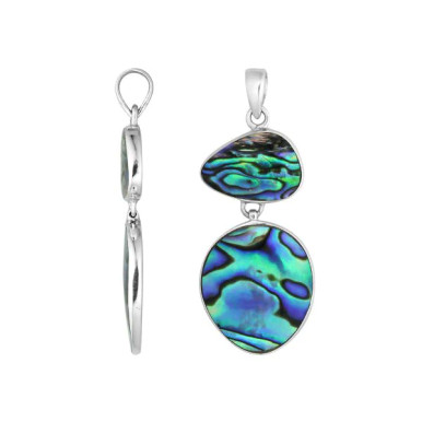 Sterling Silver 23 Tier Abalone Shell Modern Pendant AP6243 | Silver ...