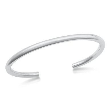 Sterling Silver Adjustable Bangle Polished Bracelet BB560394 | Silver ...