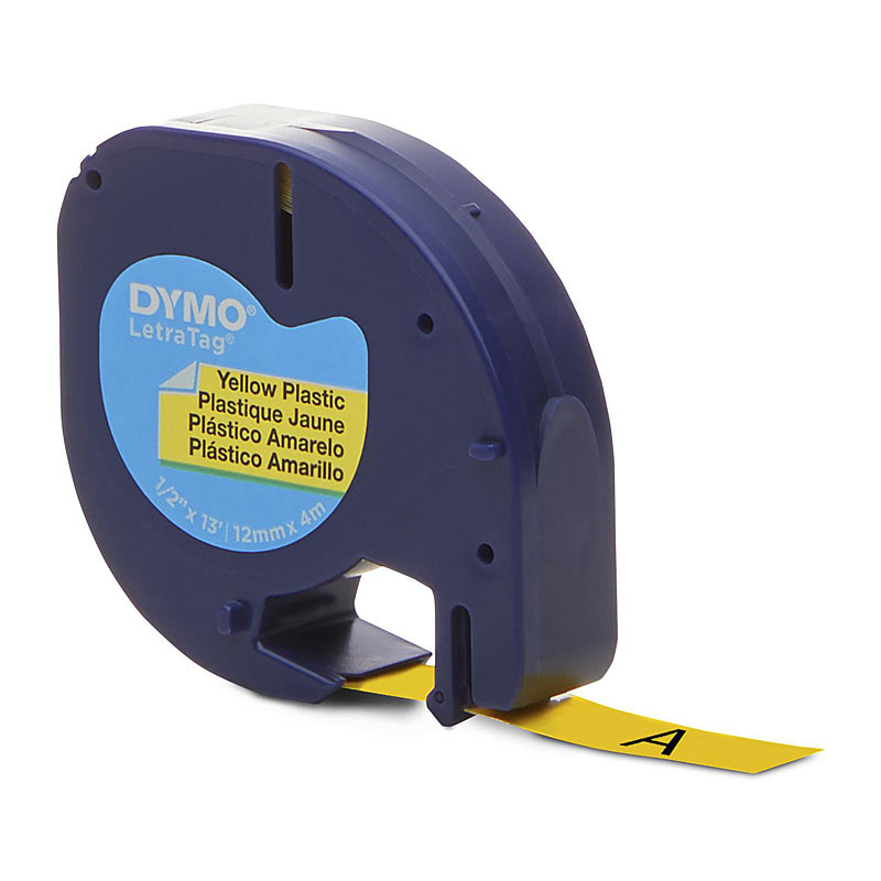 DYMO LetraTag 91332 Yellow Plastic Label Tape, Single Roll – Standout ...