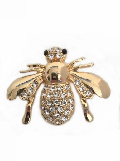 PK356 JUMBO CRYSTAL BEE PIN - PUBLIKAY DIRECTORS LLC