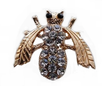 PK375 LARGE CRYSTAL BEE PIN - PUBLIKAY DIRECTORS LLC