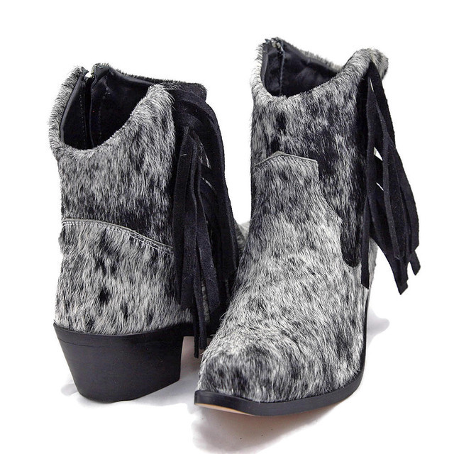 AGAVE SKY COWHIDE BOOTIE FINAL SALE - FRINGE WESTERN WEAR