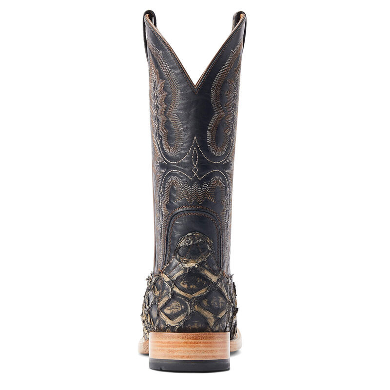 ARIAT MEN'S DEEP WATER EXOTIC PIRARUCU BOOT IN BLACK - FRINGE WESTERN WEAR