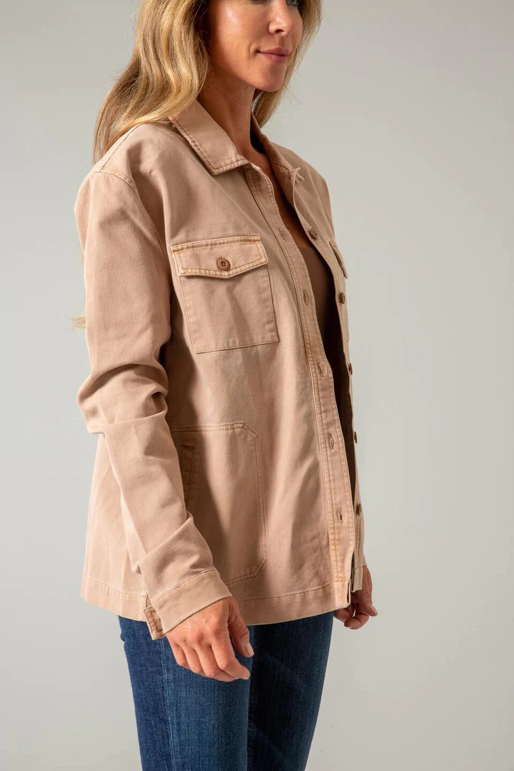 KIMES CLOVERLEAF SHIRT JACKET BROWN - FRINGE WESTERN WEAR