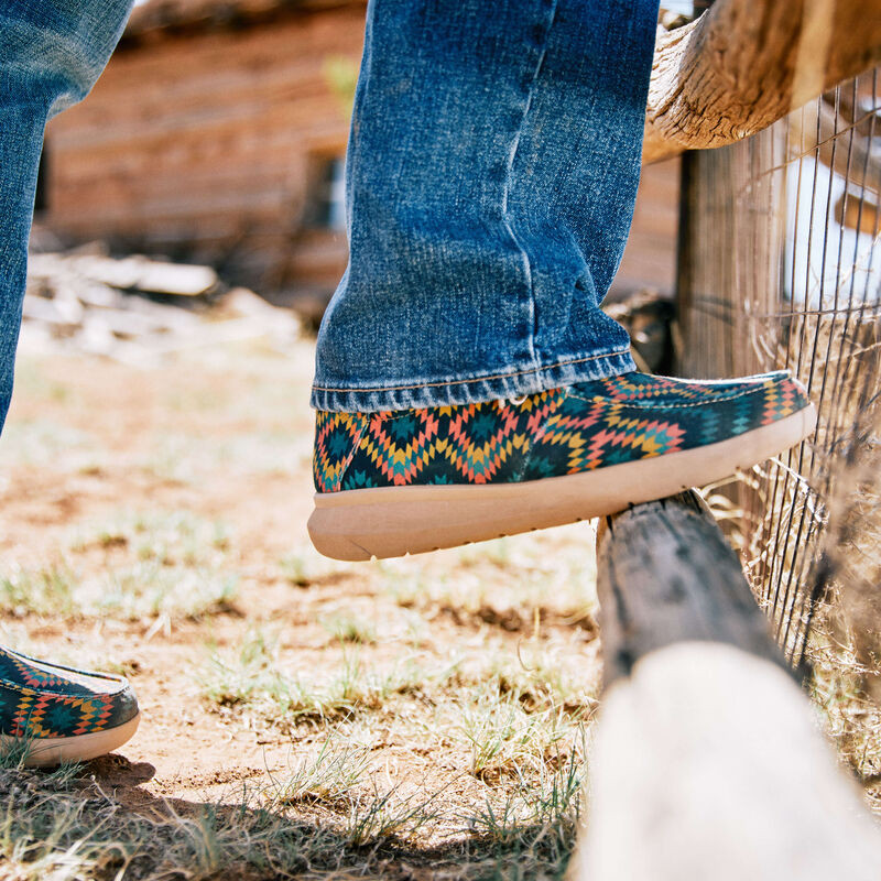 ARIAT MENS HILO STRETCH BLUE AZTEC - FRINGE WESTERN WEAR