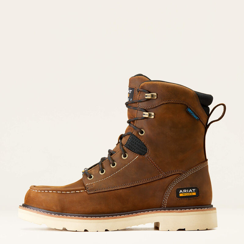 ARIAT MENS REBAR LIFT 8" WATERPROOF SOFT TOE WORK BOOT - FRINGE WESTERN ...