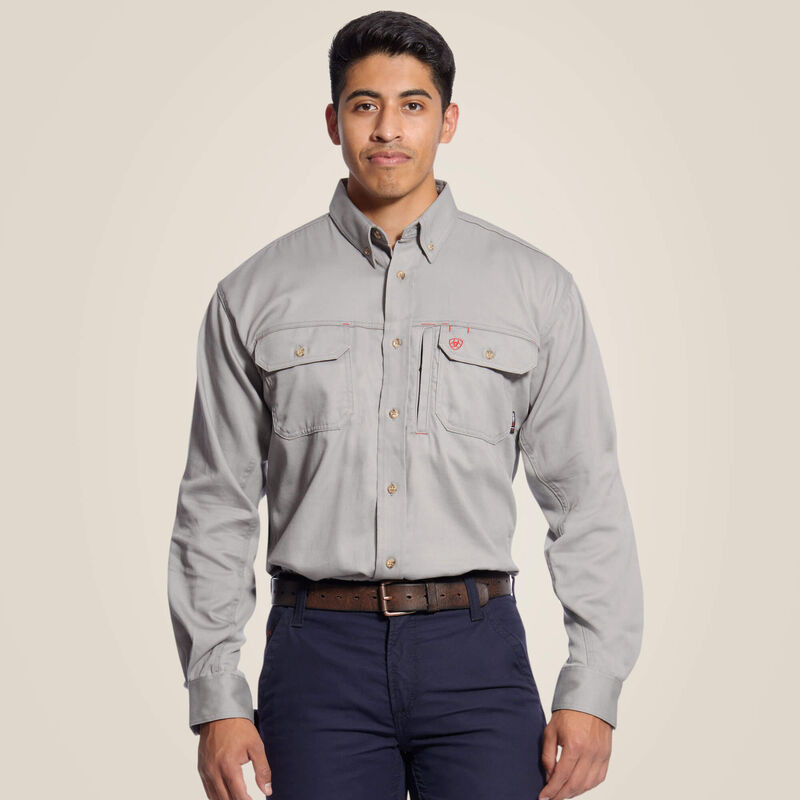 ARIAT MENS FR SOLID VENT WORK SHIRT - FRINGE WESTERN WEAR