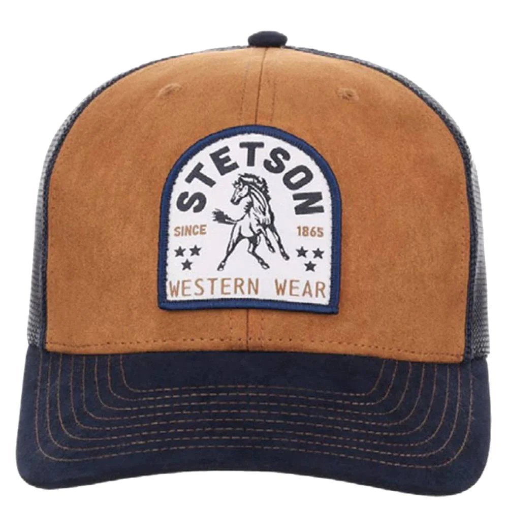 STETSON NAVY STALLION PATCH TRUCKER HAT - FRINGE WESTERN WEAR