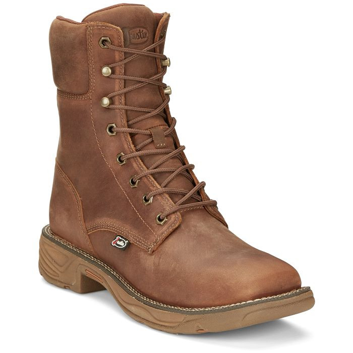 JUSTIN SE469 RUSH LACE-UP SQUARE TOE WORK BOOT - FRINGE WESTERN WEAR