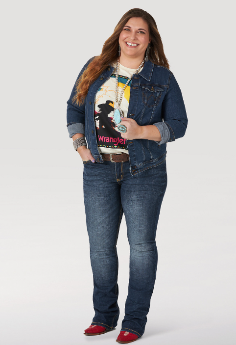 WRANGLER RETRO MAE JEAN (PLUS) IN MS WASH - FRINGE WESTERN WEAR