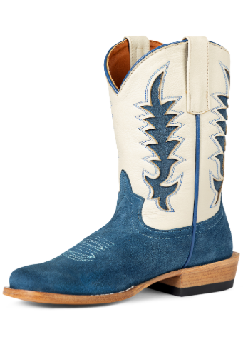 MACIE BEAN MK9521 KID BOOT BLUE/ WHITE - FRINGE WESTERN WEAR