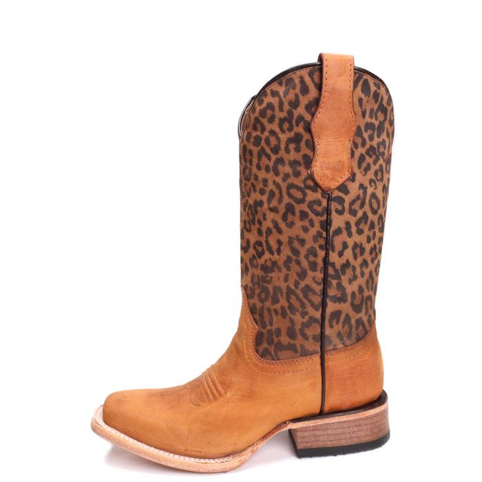 HONEY LEOPARD KIDS BOOT - FRINGE WESTERN WEAR