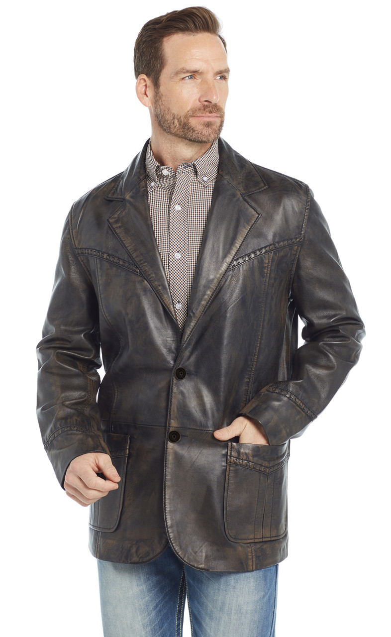 CC ANTIQUE FINISH & HAND LACED BLAZER - FRINGE WESTERN WEAR