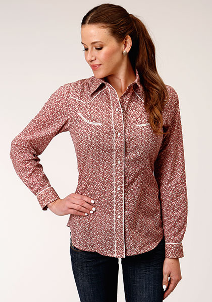 ROPER FLORAL YOKE TOP - FRINGE WESTERN WEAR