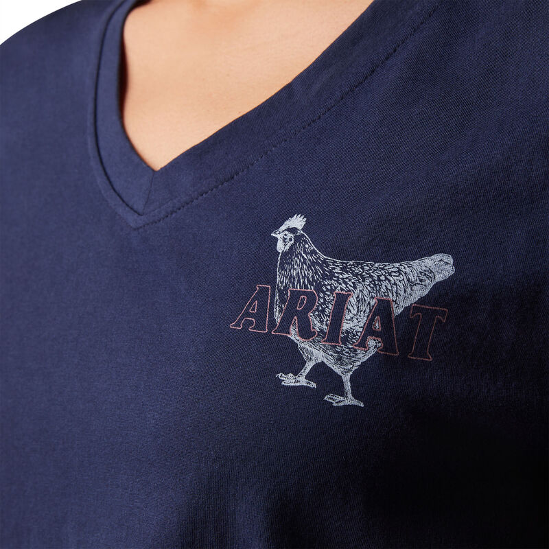 ARIAT REAL MAMA HEN TEE NAVY - FRINGE WESTERN WEAR