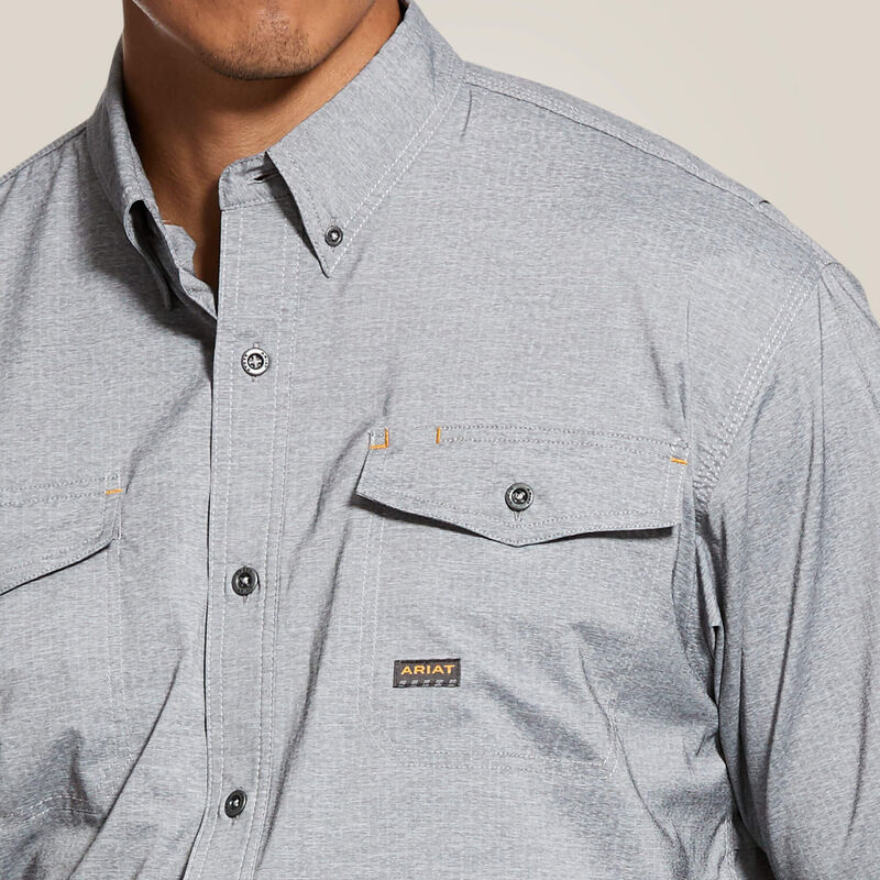 ARIAT VENTEK GREY WORK SHIRT - FRINGE WESTERN WEAR