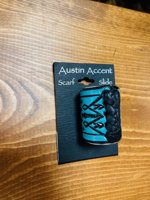 AA LEATHER SCARF SLIDES - FRINGE WESTERN WEAR