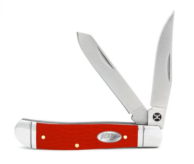 HOOEY RED JIG BONE TRAPPER KNIFE - FRINGE WESTERN WEAR
