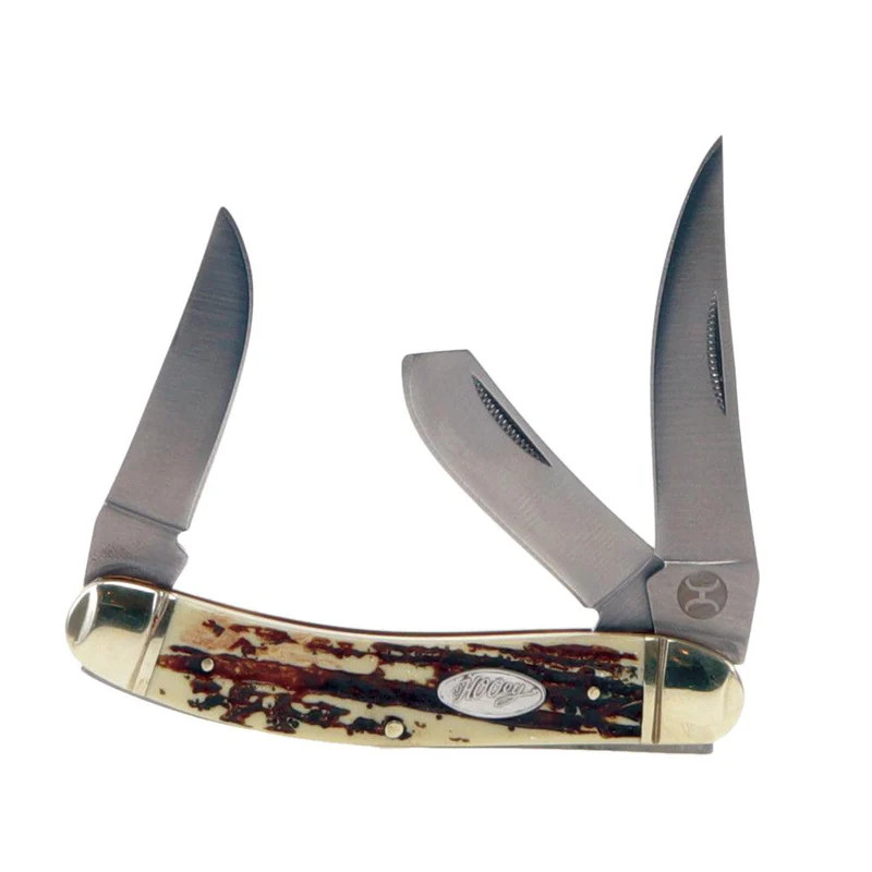 HOOEY STAG SOW BELLY KNIFE - FRINGE WESTERN WEAR