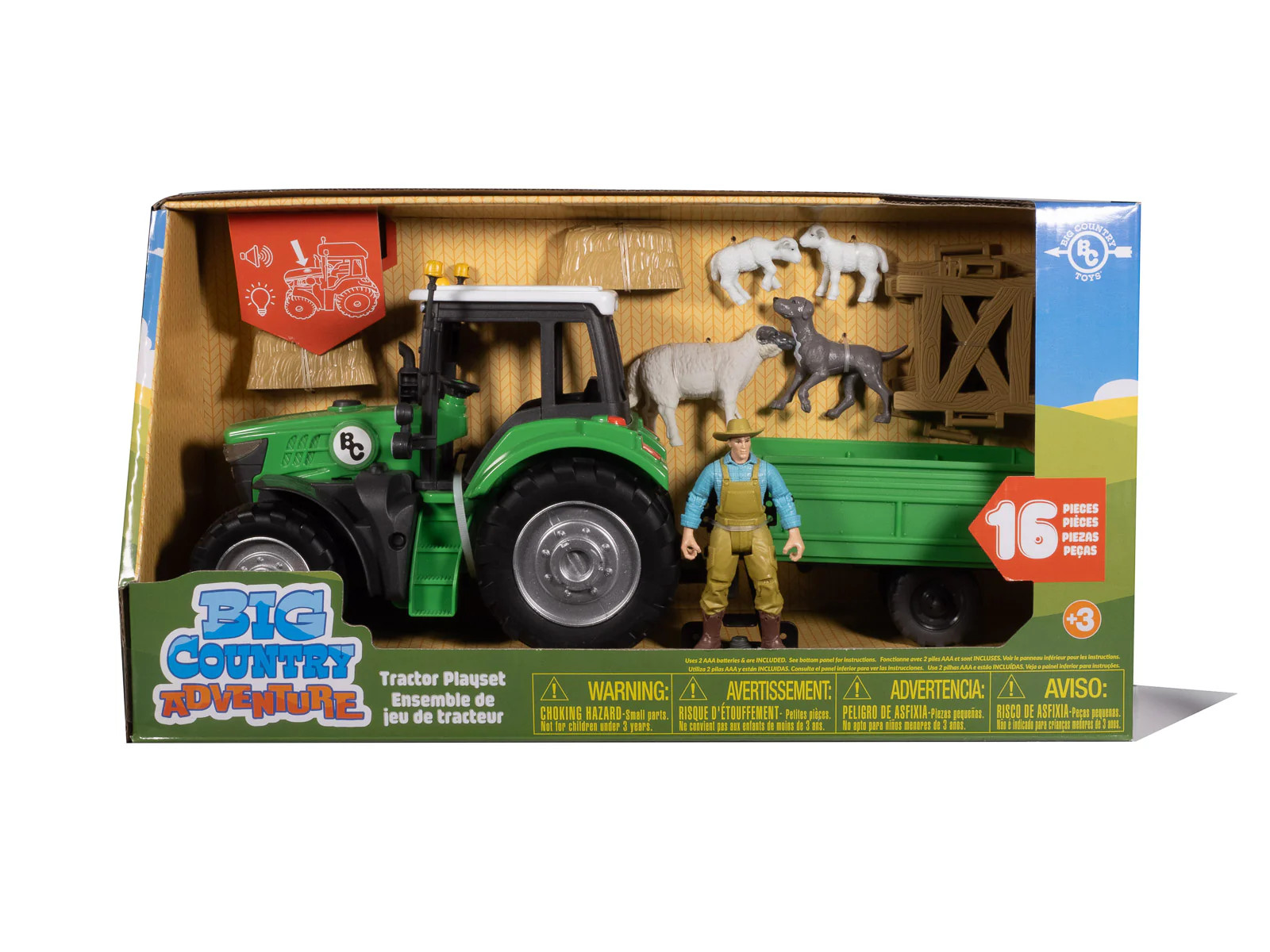 BC 16-PIECE SHEEP FARMER & TRACTOR PLAYSET - FRINGE WESTERN WEAR