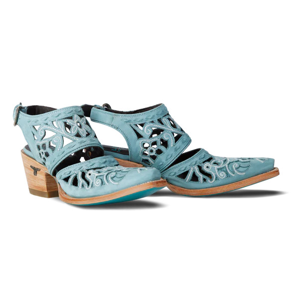 LANE ROBIN CUT OUT SLINGBACK MULE - POWDER BLUE - FRINGE WESTERN WEAR