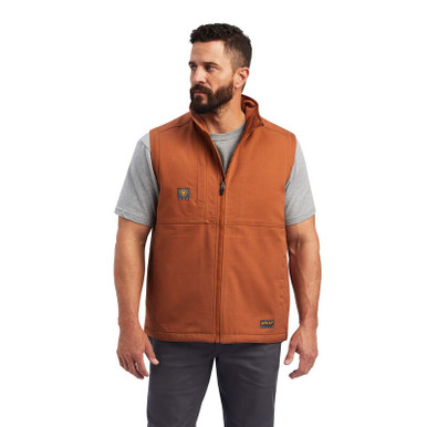 ARIAT MENS CANVAS COPPER VEST - FRINGE WESTERN WEAR