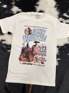 JOHN WAYNE MAKE IT WAYNE NATURAL TEE - FRINGE WESTERN WEAR
