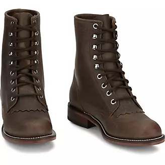 JUSTIN RP537 WOMEN'S KHAKI ROPER BOOTS - FRINGE WESTERN WEAR