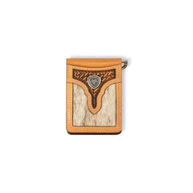 ARIAT COWHIDE MONEY CLIP - FRINGE WESTERN WEAR
